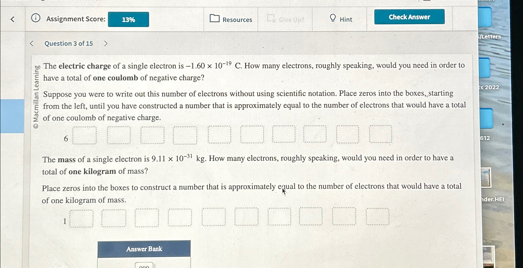 Solved Assignment Score:ResourcesHintQuestion 3 ﻿of 15The | Chegg.com