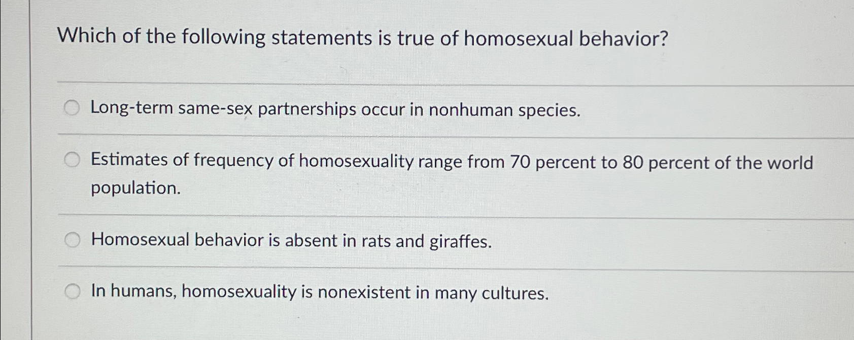 Solved Which of the following statements is true of | Chegg.com