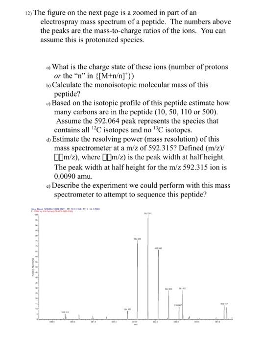 12) The figure on the next page is a zoomed in part | Chegg.com