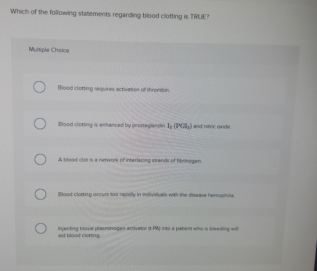 Solved Which of the following statements regarding blood | Chegg.com