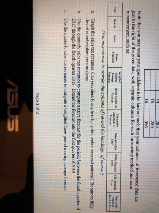 EXCEL PROBLEM SET 1 NOTE : In creating spreadsheets, | Chegg.com