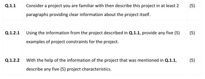 Solved Q.1.2.2 With the help of the information of the | Chegg.com