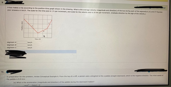 Solved A bus makes a trip according to the position-time | Chegg.com