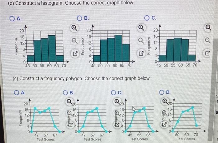 Solved The scores of the 54 members of a sociology lecture | Chegg.com