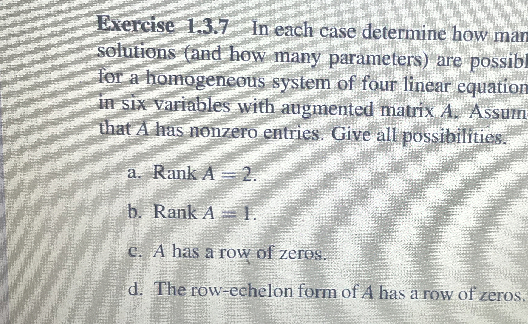 Exercise 1.3.7 ﻿In each case determine how | Chegg.com