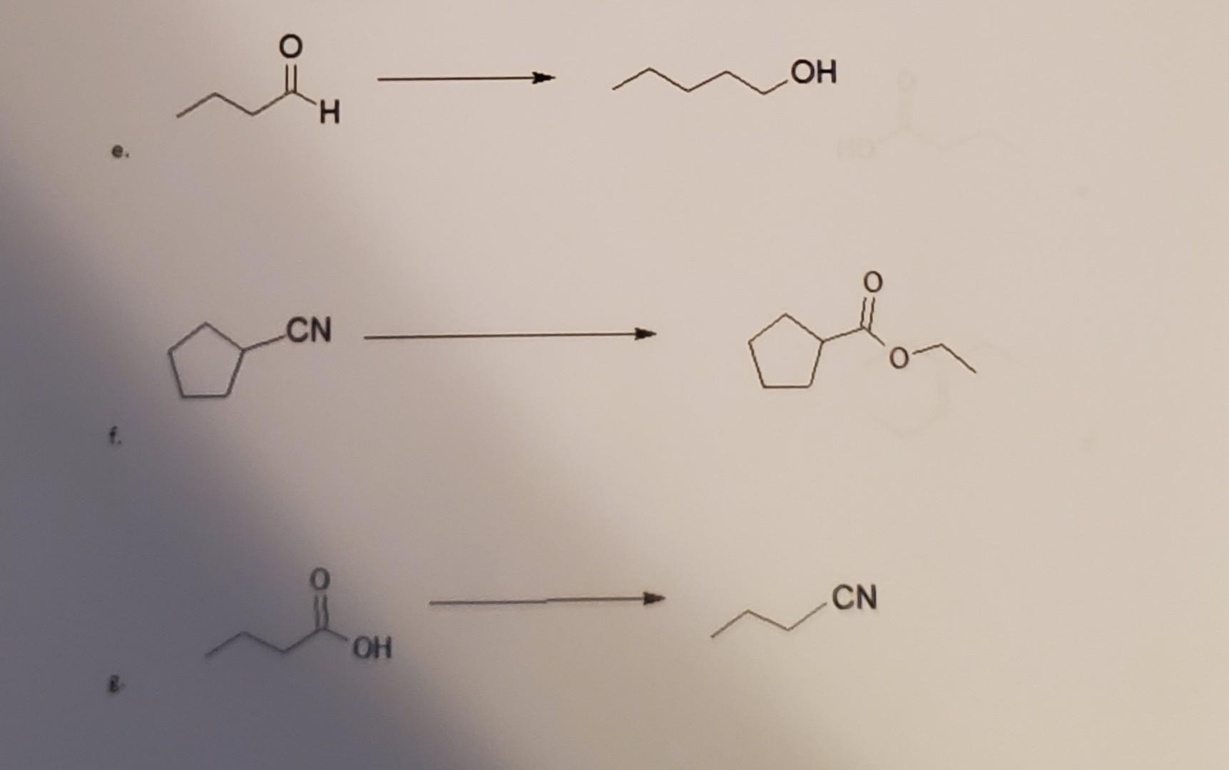 Solved use any reagents necessary and provide a stepwise | Chegg.com