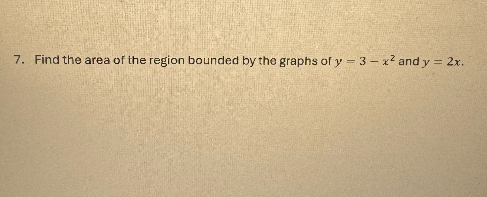 Solved Find the area of the region bounded by the graphs of | Chegg.com