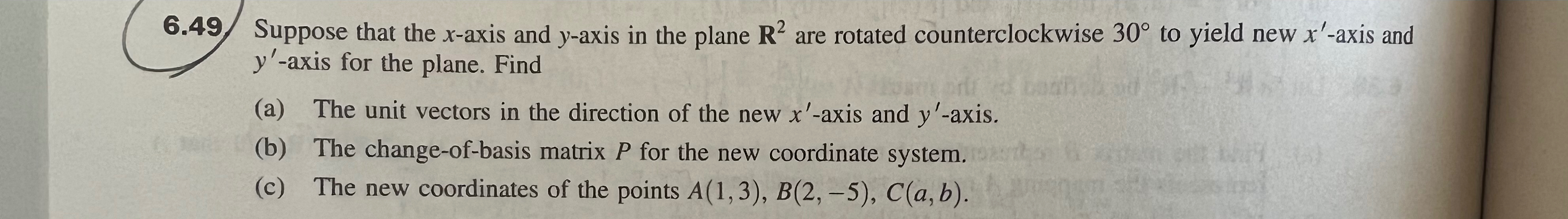Solved 6.49. ﻿Suppose that the x-axis and y-axis in ﻿the | Chegg.com