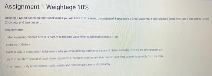 Solved Assignment 1 Weightage 10% Develop a Menu based on | Chegg.com