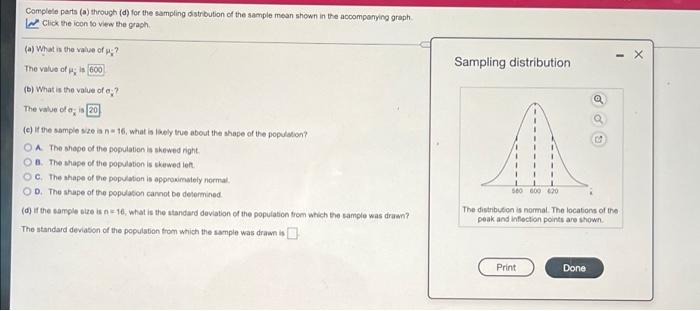 Solved Complete parts (a) through (d) for the sampling | Chegg.com
