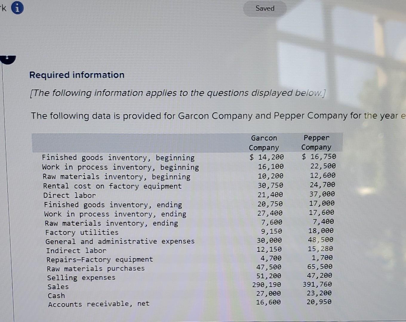 Solved Prepare the current asset section of the | Chegg.com