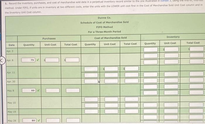 Solved FIFO Perpetual Inventory The beginning inventory of | Chegg.com