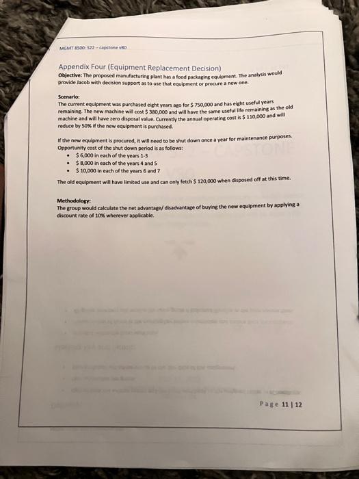 Solved Appendix four: Financial Managerial Acctg can someone | Chegg.com