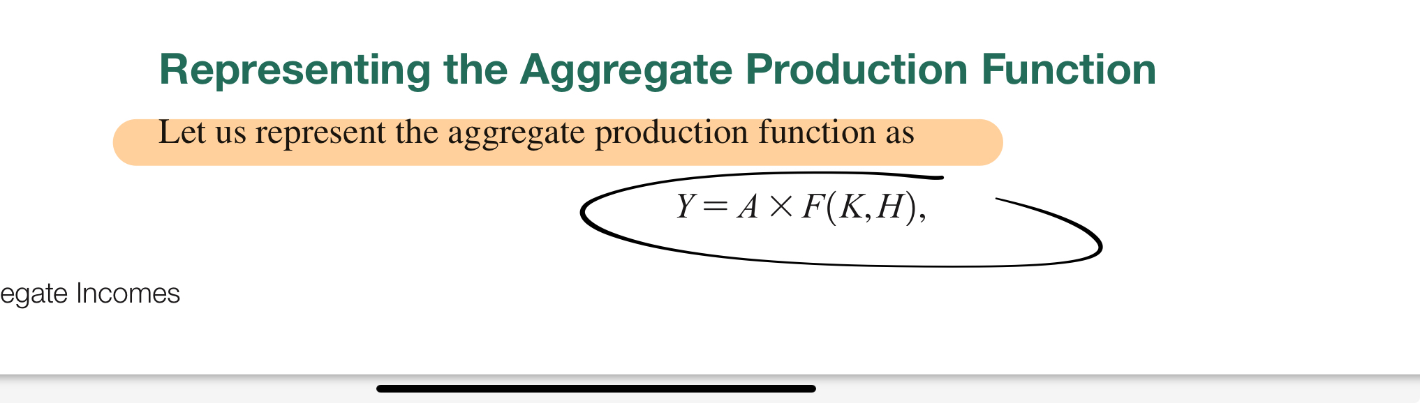 Solved Representing The Aggregate Production Functionlet Us