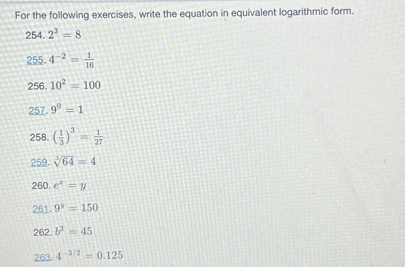 Solved For the following exercises, write the equation in | Chegg.com