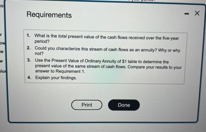 Solved Use the Present Value of \$1 table to determine the | Chegg.com