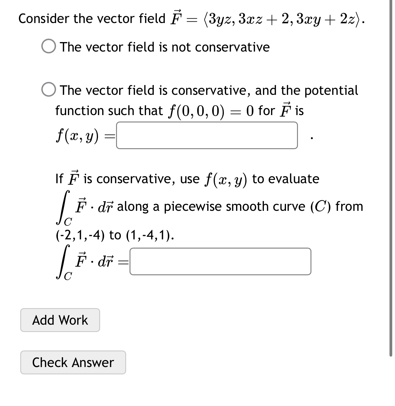 Solved Consider the vector field | Chegg.com