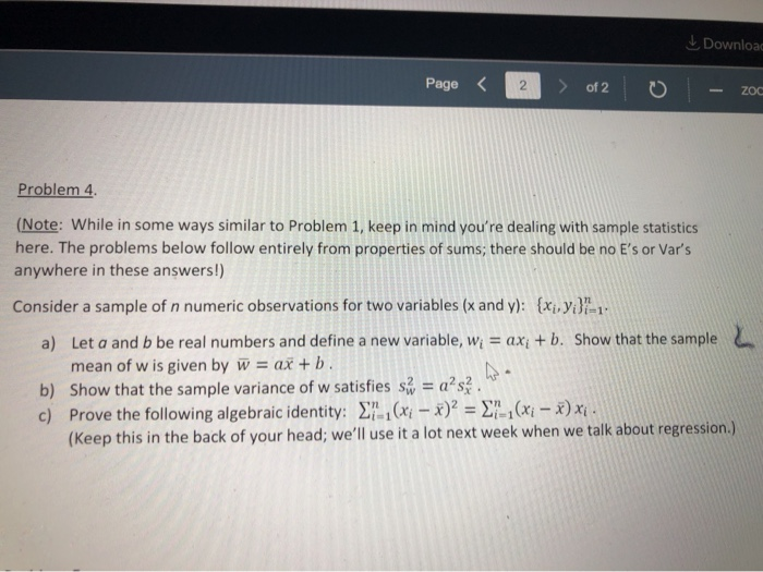 Solved Download Page 0f20 - zoo Problem 4. (Note: | Chegg.com