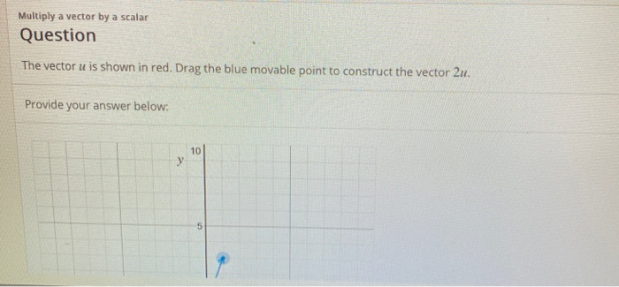 Solved Multiply a vector by a scalar Question The vector u | Chegg.com