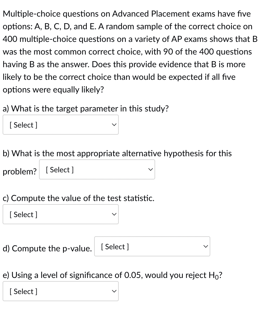 Solved Multiple-choice questions on Advanced Placement exams | Chegg.com