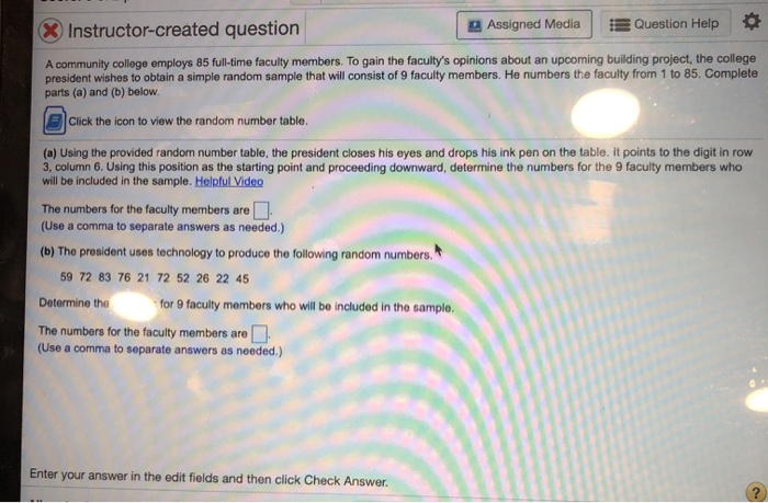 Solved Instructor-created question Assigned Media E Question | Chegg.com