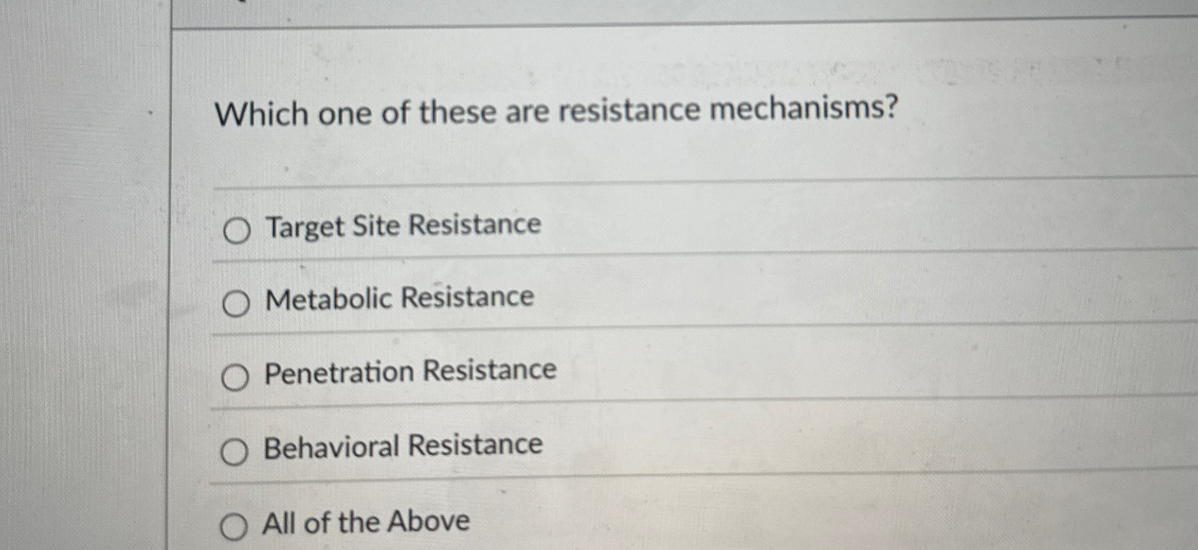 Solved Which one of these are resistance mechanisms?Target | Chegg.com