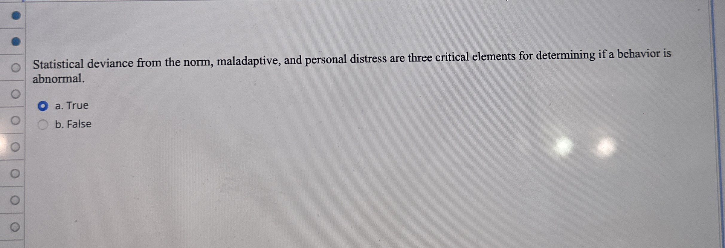 Solved Statistical deviance from the norm, maladaptive, and | Chegg.com