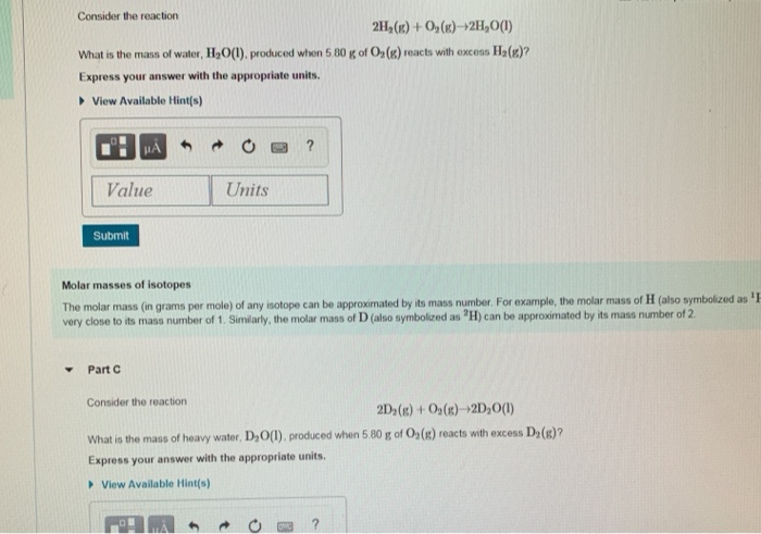 Solved Consider the reaction 2H,(x) + O2(g) +2H,0(1) What is | Chegg.com