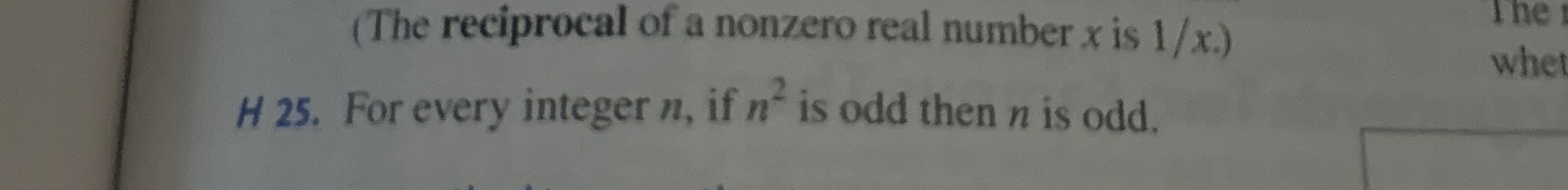 Solved (The reciprocal of a nonzero real number x ﻿is 1x.)H | Chegg.com