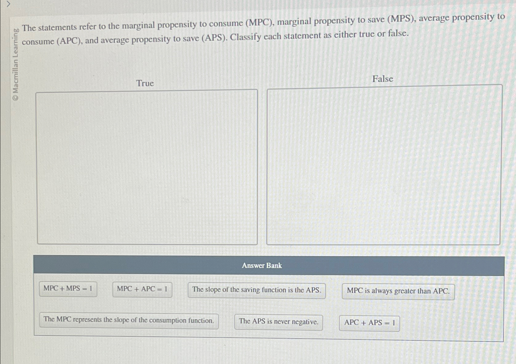Solved consume (APC), ﻿and average propensity to save (APS). | Chegg.com