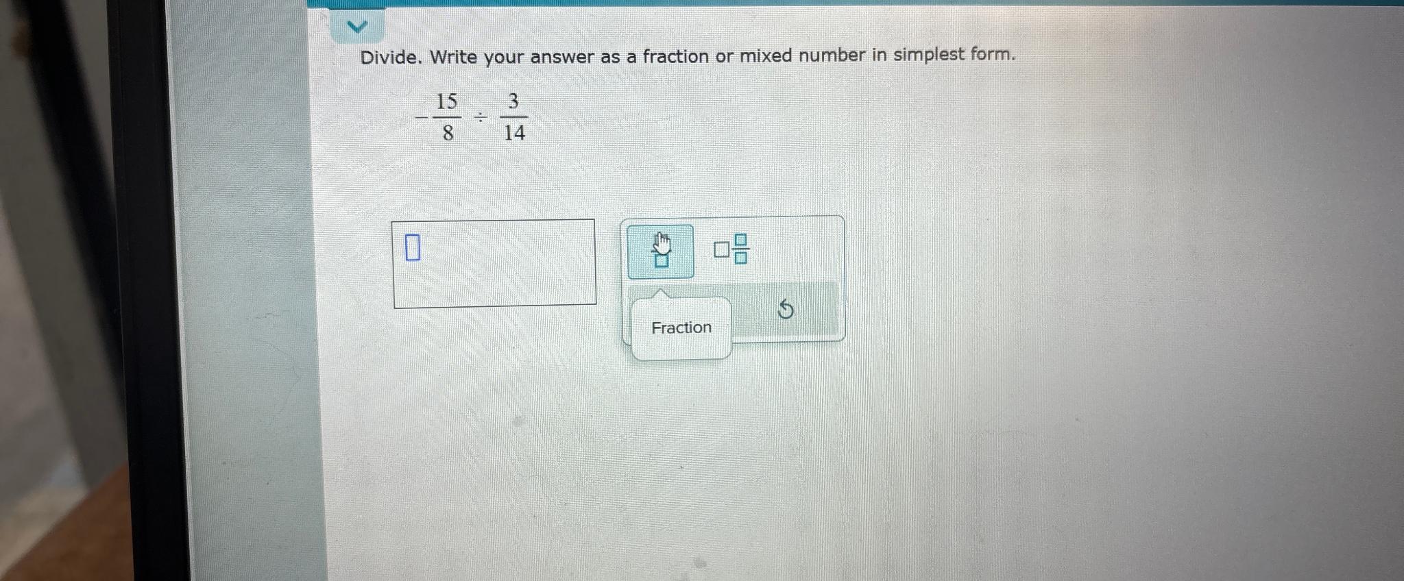 Solved Divide. Write your answer as a fraction or mixed | Chegg.com