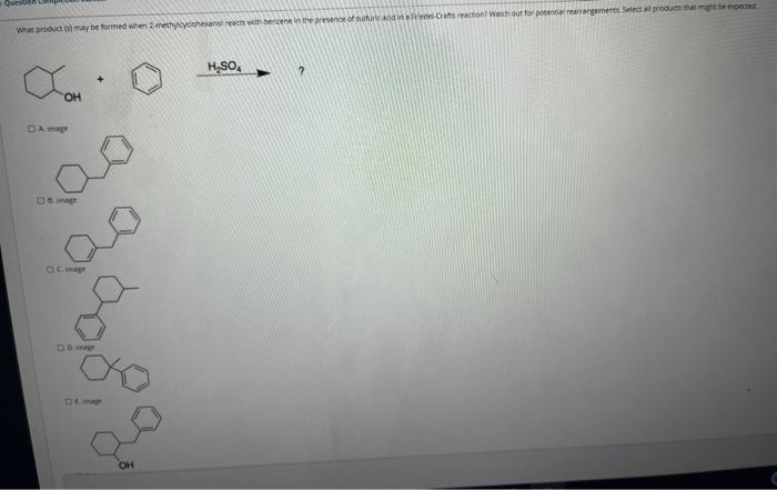 Solved What product may be formed when 2-methylcyclohexanol | Chegg.com