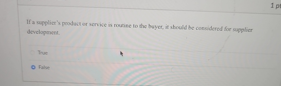 Solved If a supplier's product or service is routine to the | Chegg.com