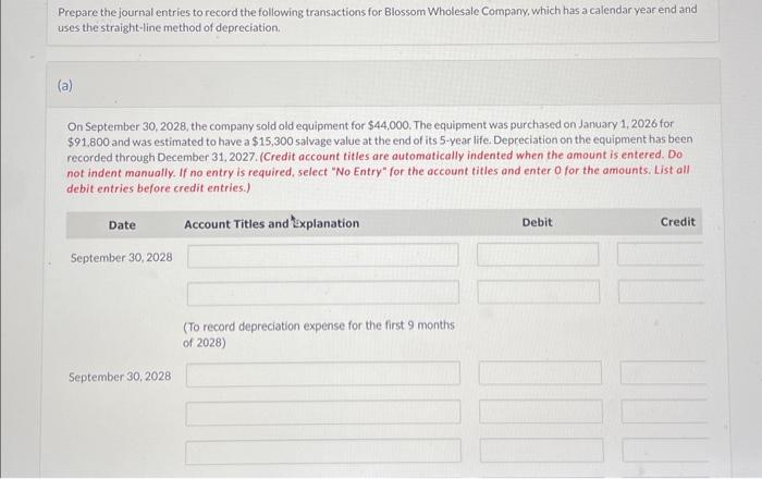 Solved Prepare the journal entries to record the following | Chegg.com