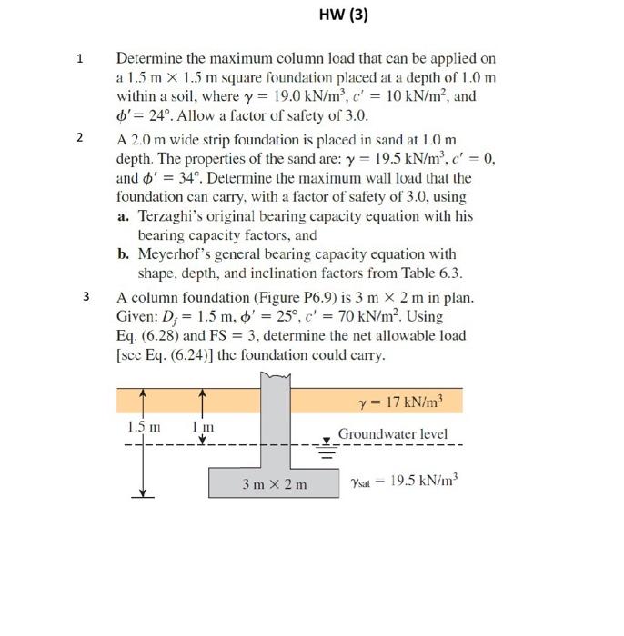 Solved 1 Determine the maximum column load that can be | Chegg.com