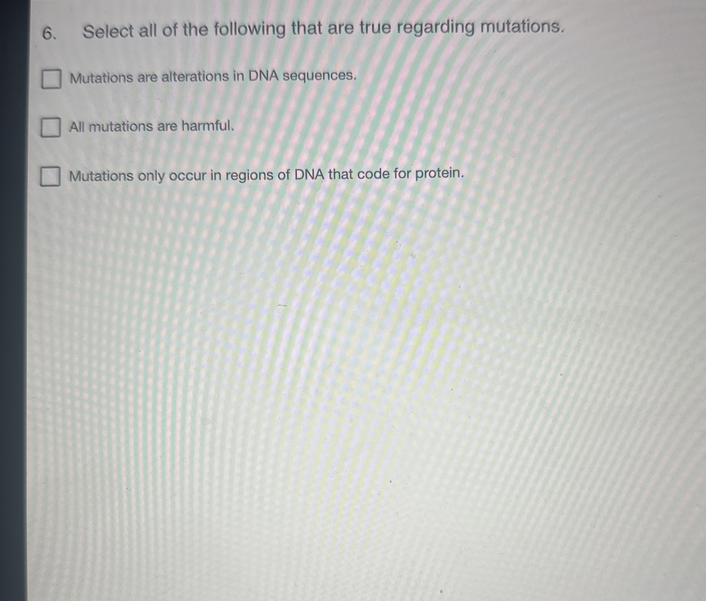 Solved Select all of the following that are true regarding | Chegg.com