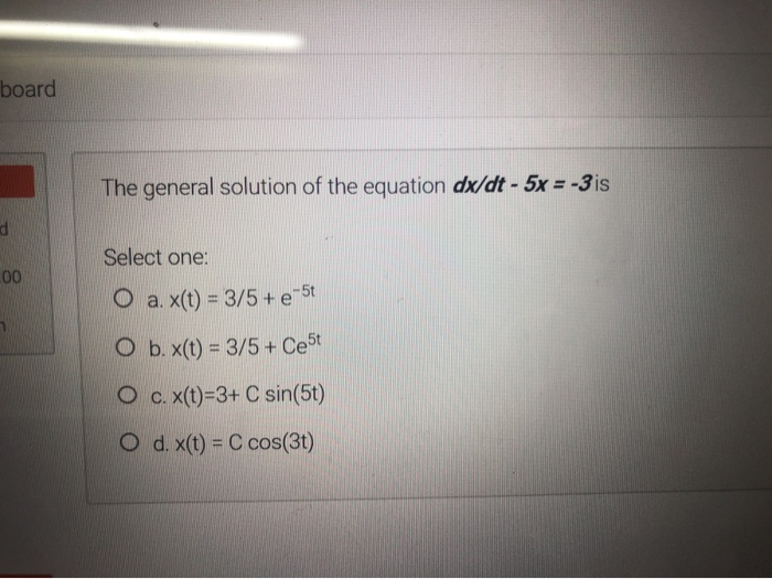 Solved The solution of the differential equation dy – x dx = | Chegg.com