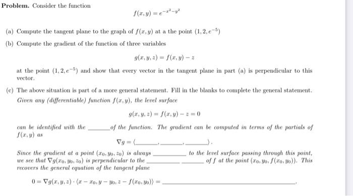 Solved Problem. Consider the function f(x,y) = -2- (a) | Chegg.com