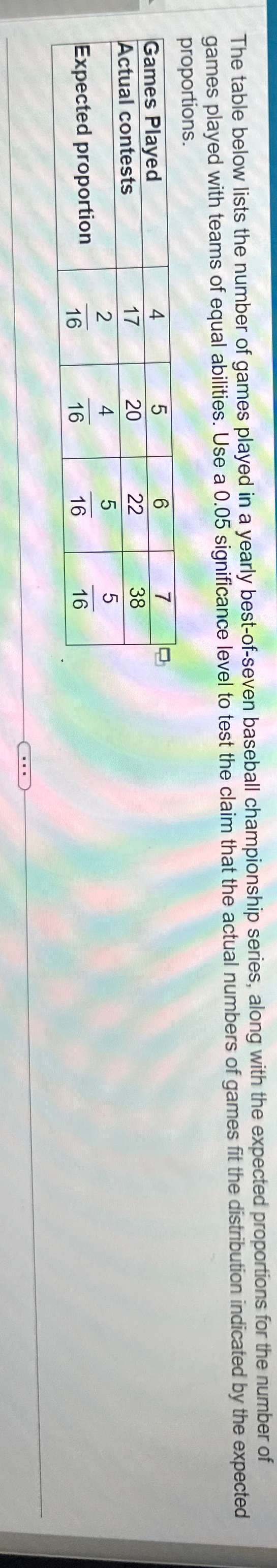 Solved The table below lists the number of games played in a | Chegg.com