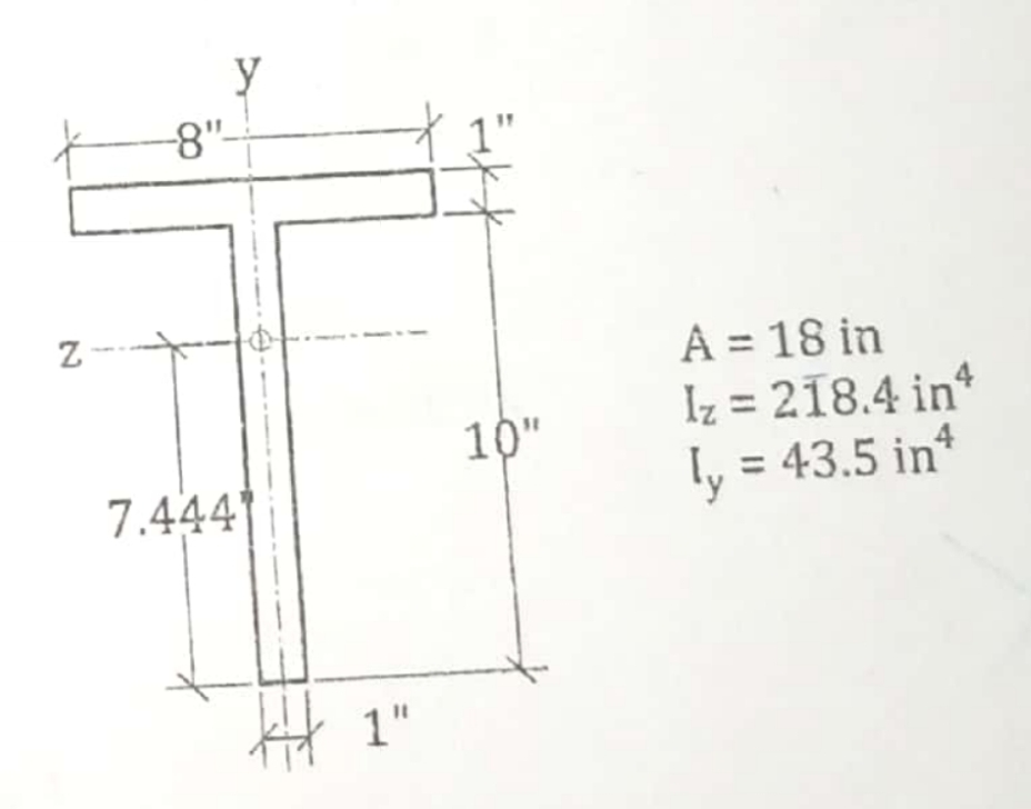 Solved A 14 ﻿ft long pin ended steel column having a cross | Chegg.com