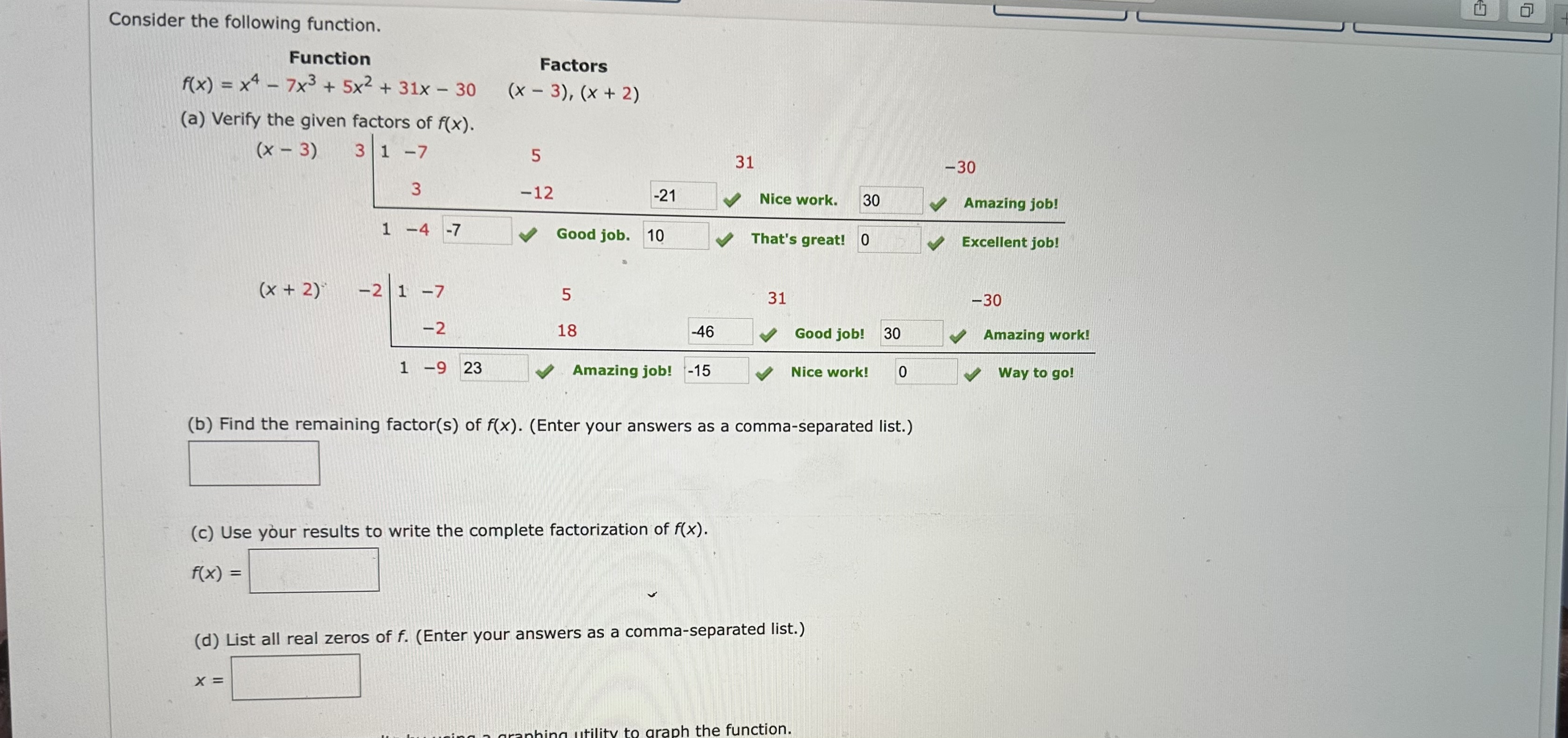 Solved Consider The Following