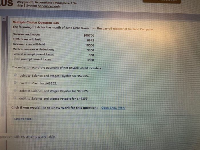 Solved US Wand. Accounting Principles, 13e Multiple Choice | Chegg.com