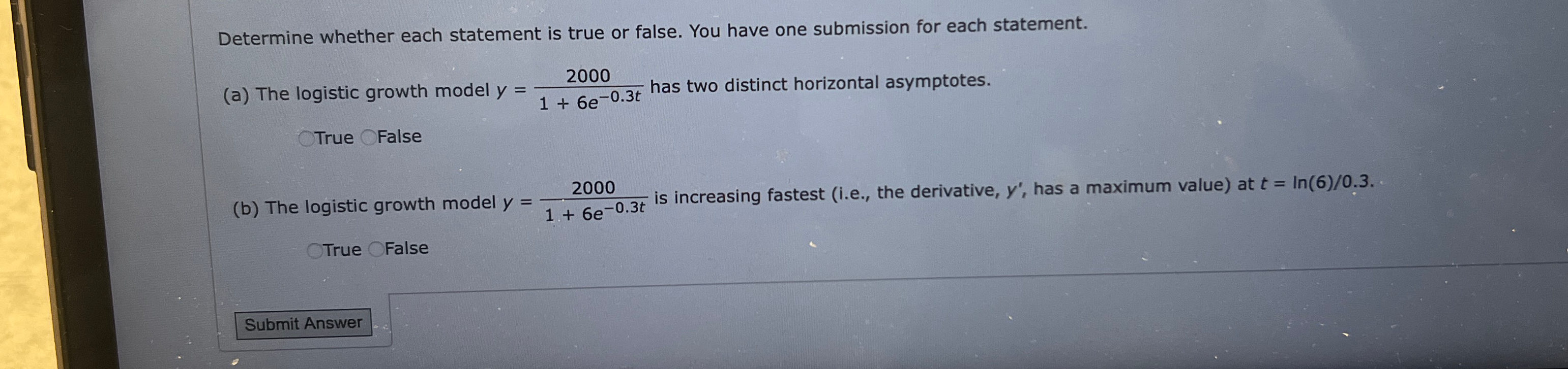Solved Determine whether each statement is true or false. | Chegg.com