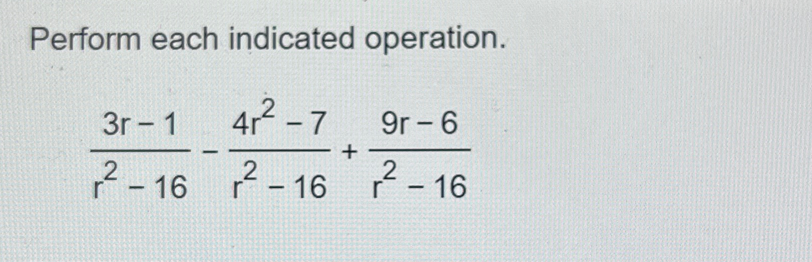 Solved Perform each indicated | Chegg.com
