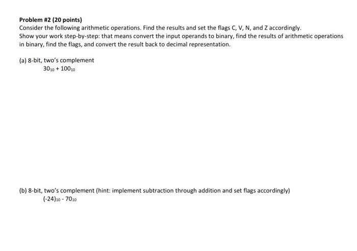 Solved Problem 2 20 Points Consider The Following 7127