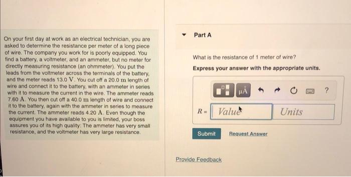 Solved On your first day at work as an electrical | Chegg.com