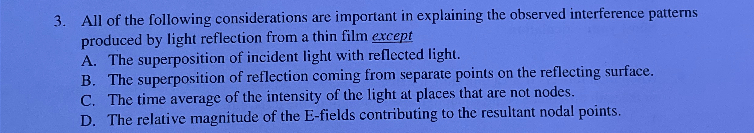 Solved All of the following considerations are important in | Chegg.com