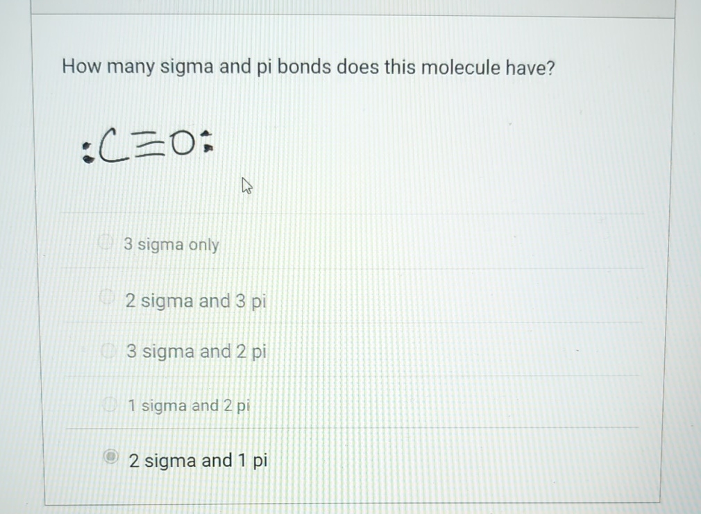 Solved How many sigma and pi bonds does this molecule | Chegg.com