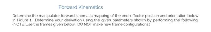 Solved Forward Kinematics Determine the manipulator forward | Chegg.com