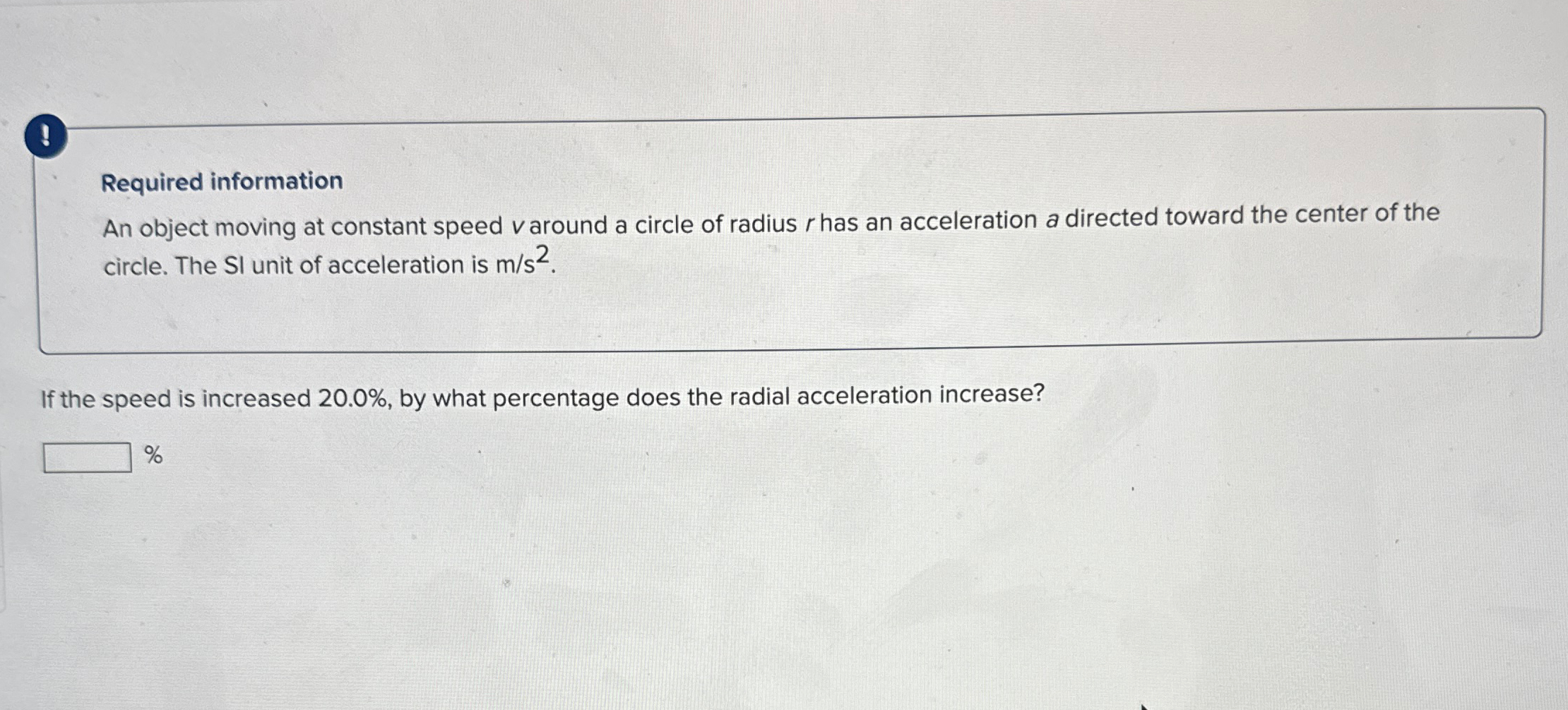 Solved !Required informationAn object moving at constant | Chegg.com